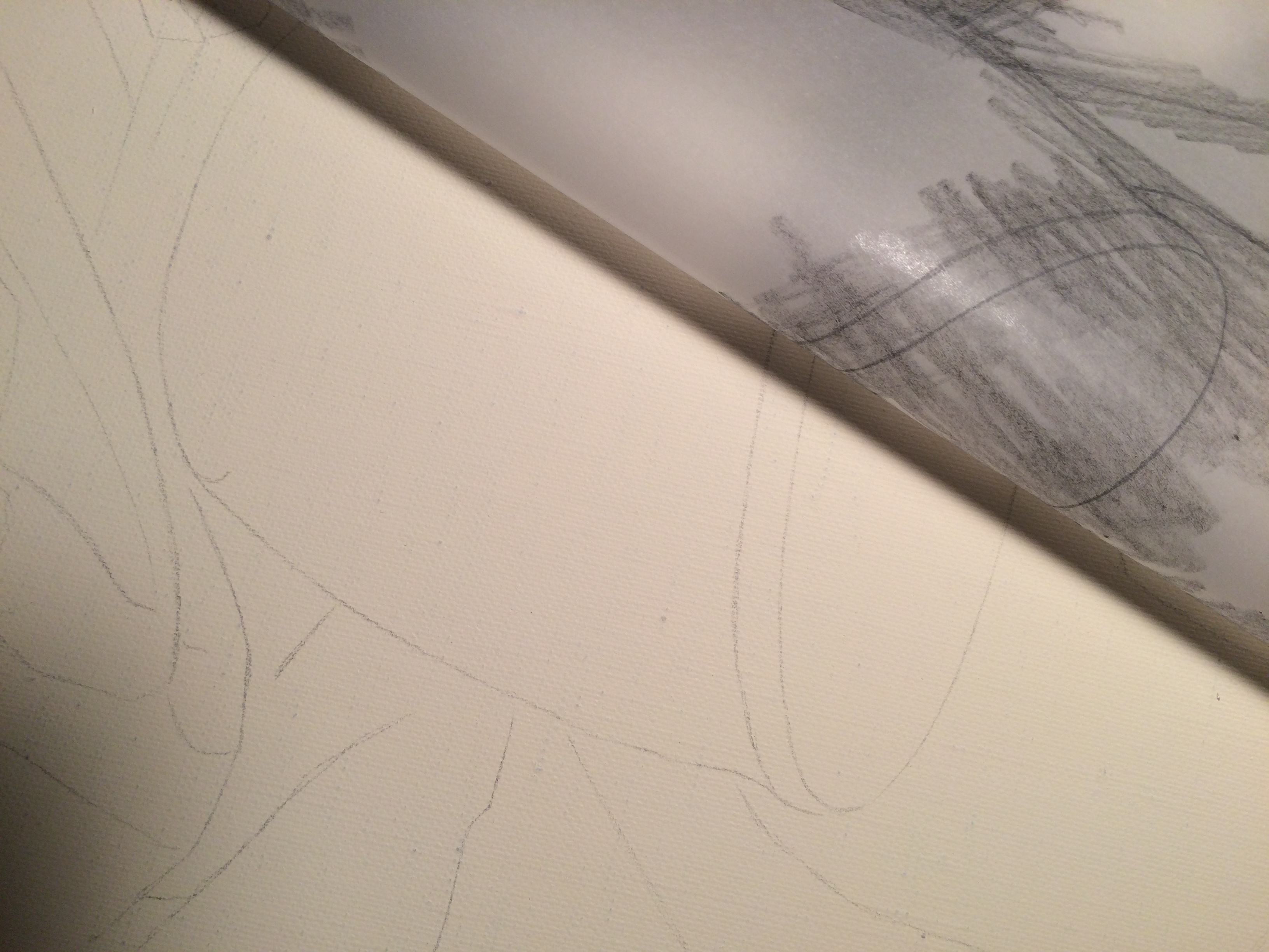 Transferring the drawing to the canvas | Linda Mann Artist